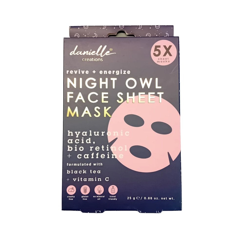 Danielle Night Owl Face Sheet Mask – Zebra Blush