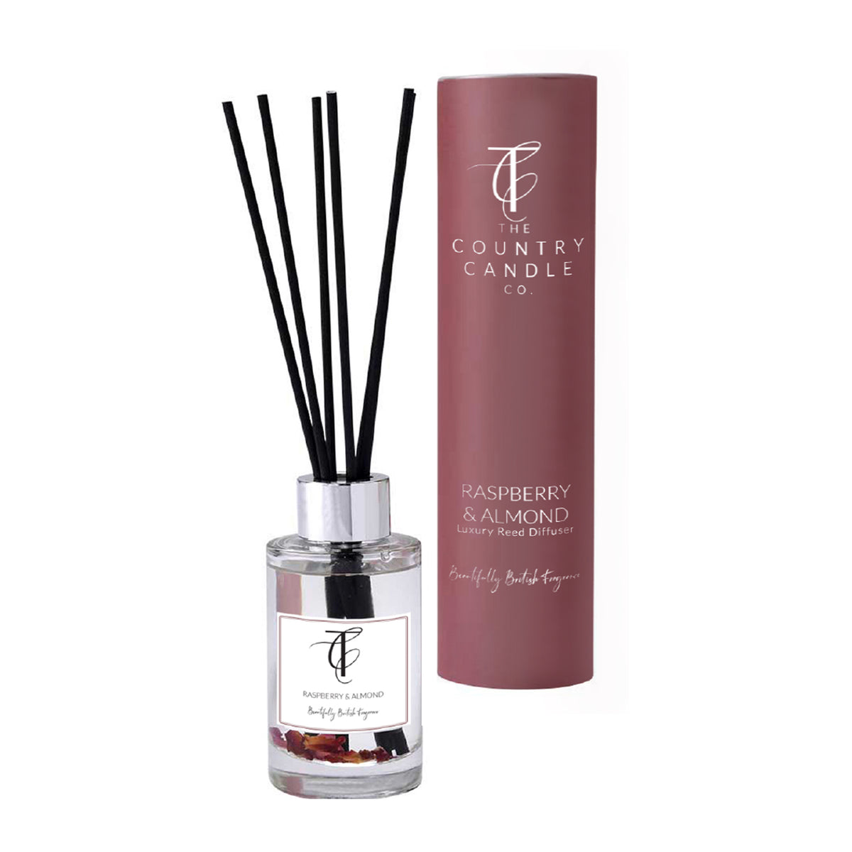 Raspberry & Almond Reed Diffuser-100ml – Zebra Blush